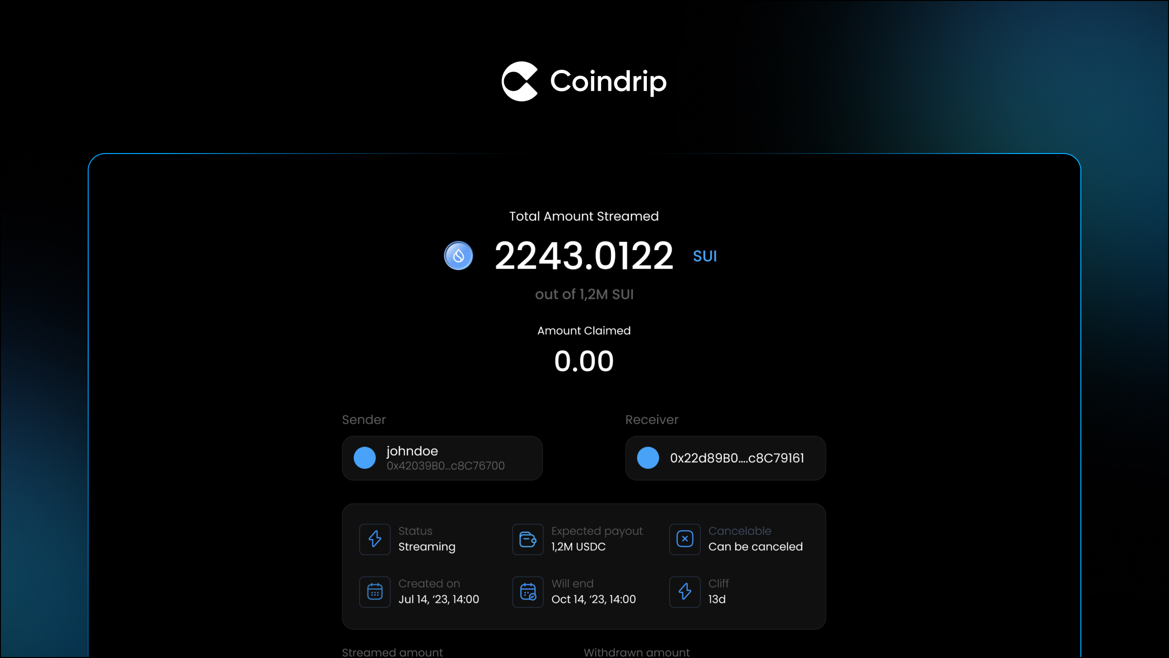 CoinDrip - The protocol for real-time ESDT payments